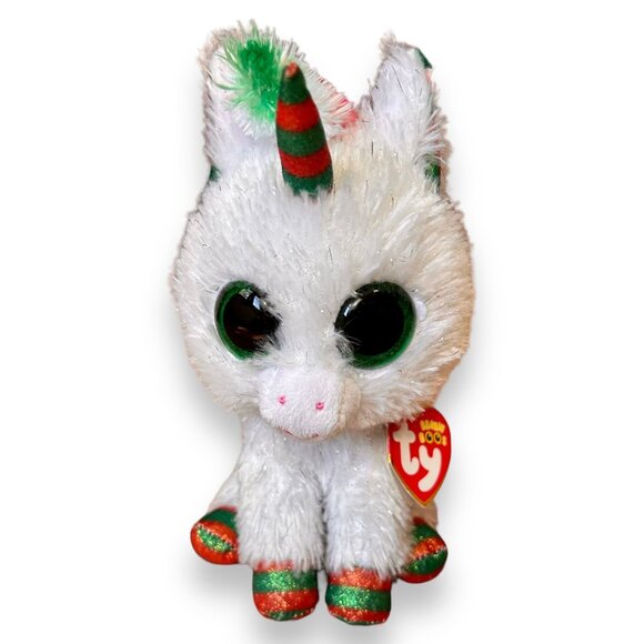 Ty | Toys | Ty Beanie Boo Snowfall Christmas White Unicorn Glitter Eyes ...